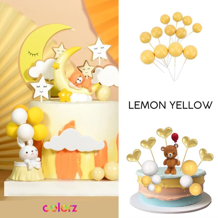 Lemon Yellow Faux Balls – Colorz LK | The Decor Store | Sri Lanka