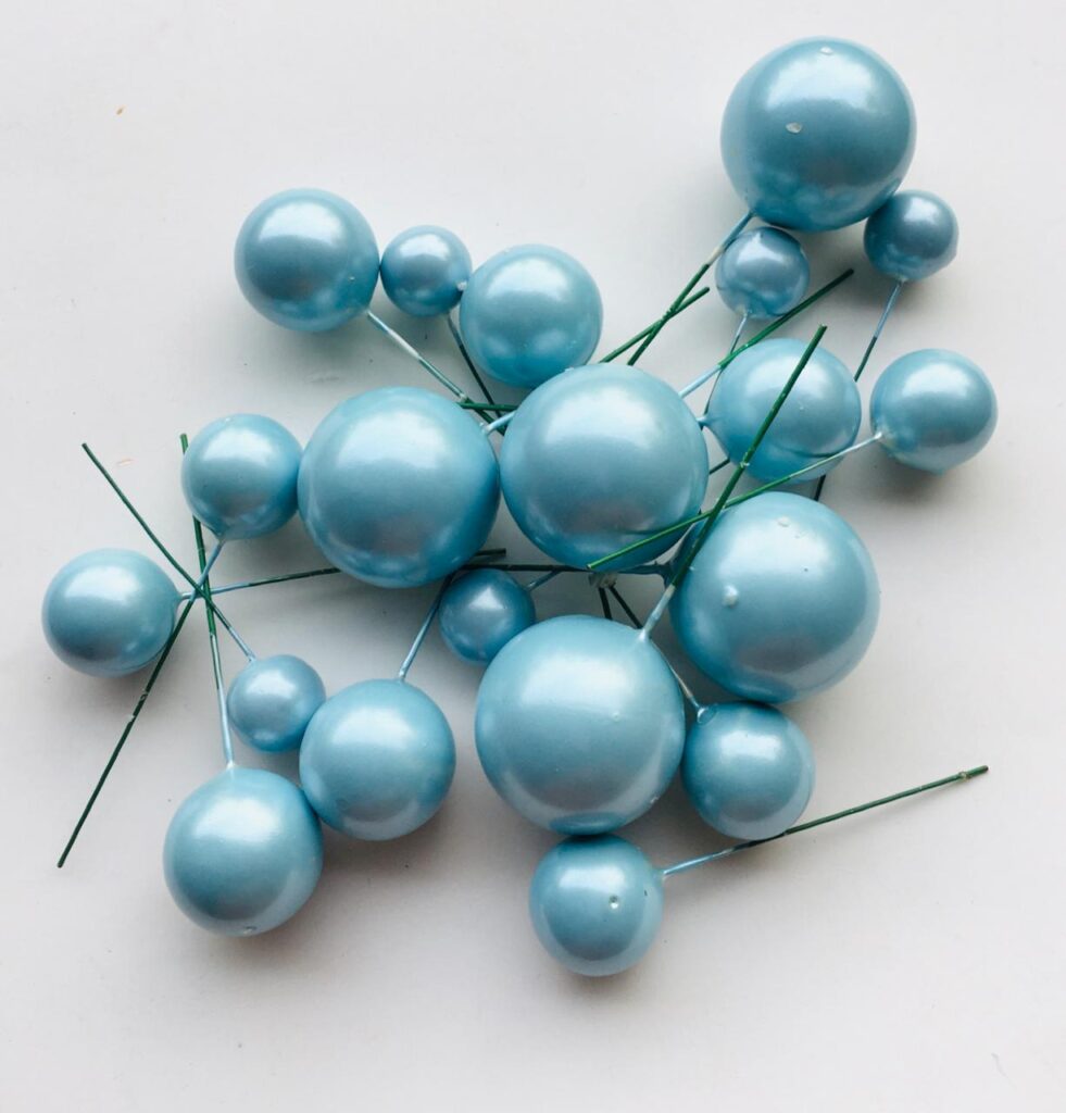 Blue Pearl Faux Balls - Colorz LK | The Decor Store | Sri Lanka