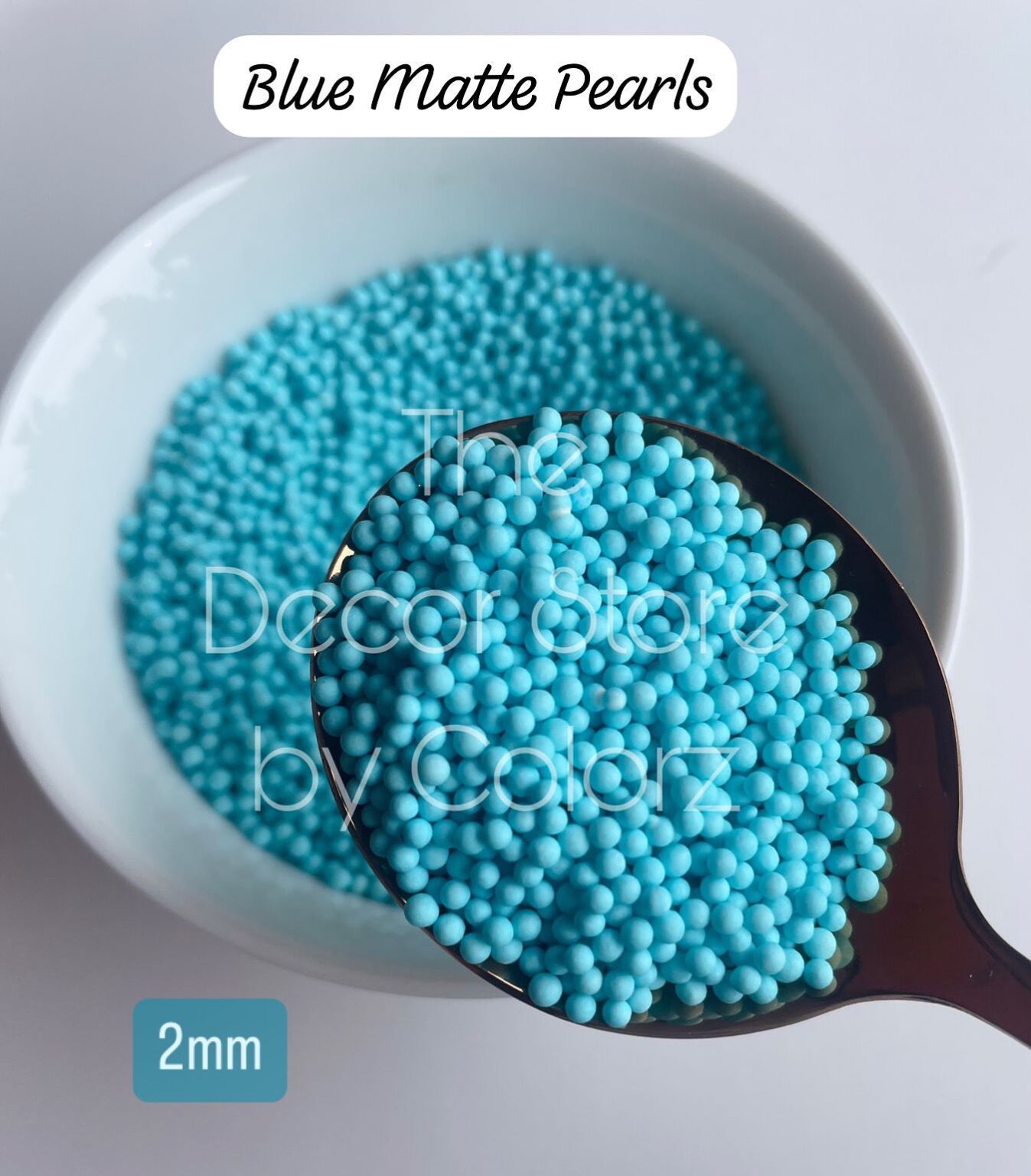 Pastel Blue Matte Pearls - Colorz LK | The Decor Store | Sri Lanka