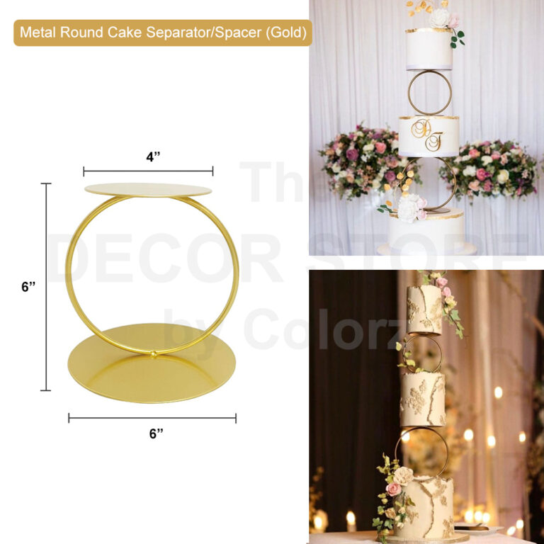 Metal Round Cake Separator (Gold) - Colorz LK | The Decor Store | Sri Lanka