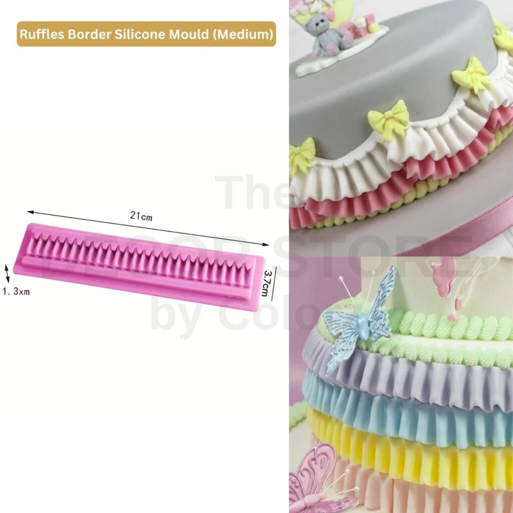 Ruffle Borders Silicone Mould (Medium) - Colorz LK | The Decor Store ...