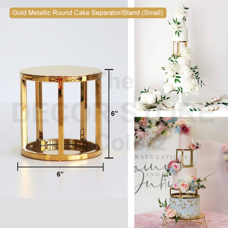 Gold Metallic Round Cake Stand/Separator (Small) – Colorz LK | The ...