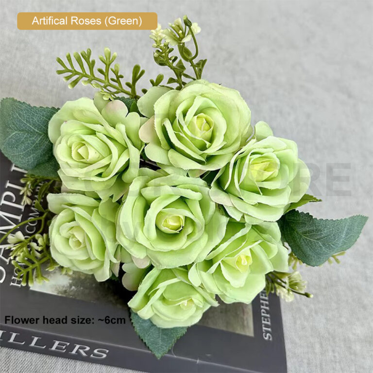 Artificial Roses (Green) - Colorz LK | The Decor Store | Sri Lanka