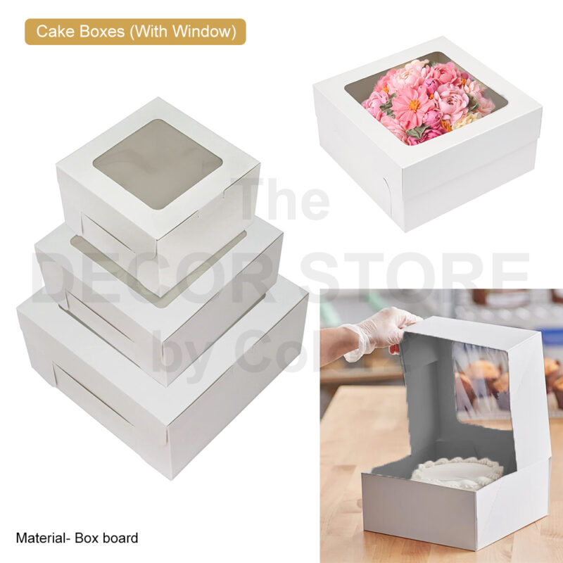Cake Boxes (With Window) – Colorz LK | The Decor Store | Sri Lanka